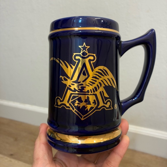 Budweiser | Other | Vintage Budweiser Cobalt Blue Ceramic Beer Mug ...